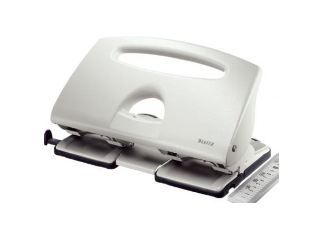 Perforator Leitz 5132 cu 4 perforatii, 40 coli - Gri